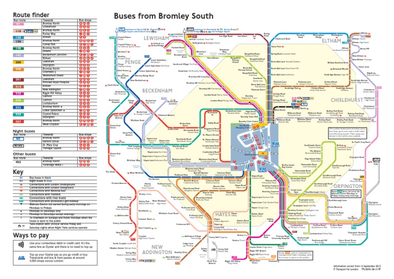 TFL Spider Map For Bromley South | PDF | Land Transport | Road Transport
