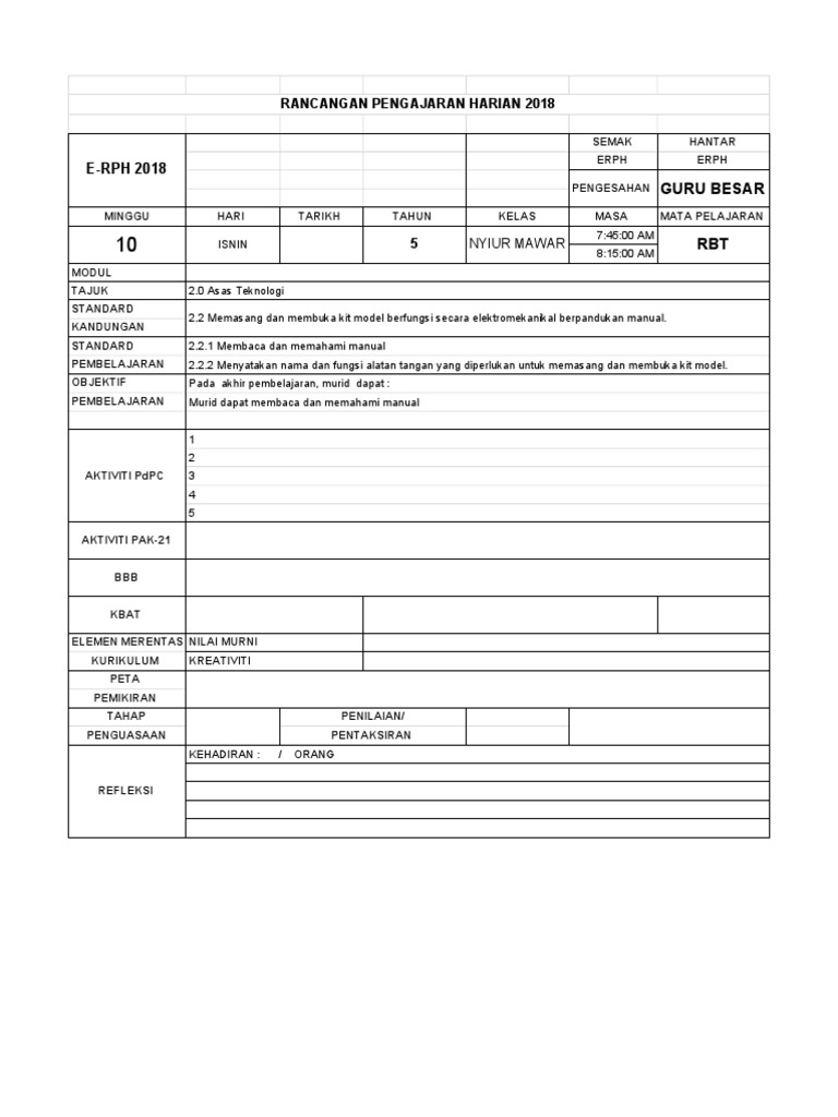 Template Erph RBT | PDF
