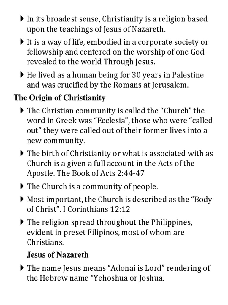 The Origin of Christianity | PDF | Catholic Church | Incarnation ...