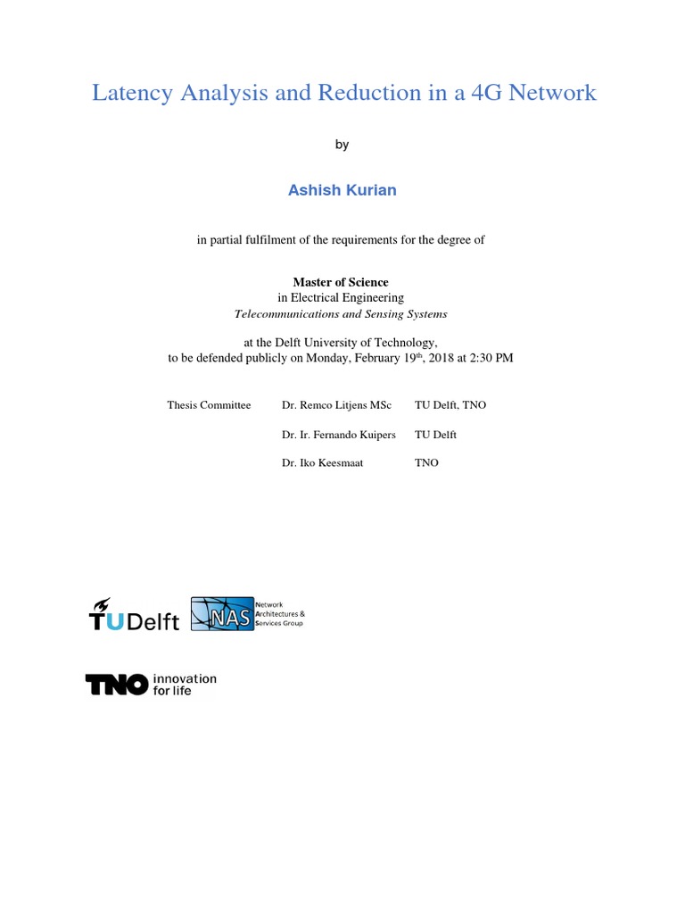 Latency Analysis and Reduction in A 4G Network | PDF | Latency ...