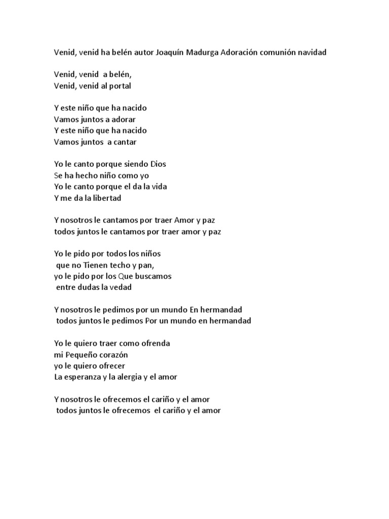 Venid, Venid A Belen | PDF | Religión y creencia