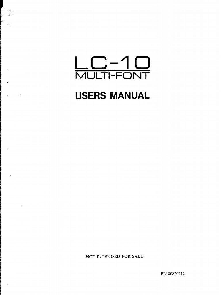 StarLC 10 UserGuide | PDF | Printer (Computing) | Electromagnetic Interference