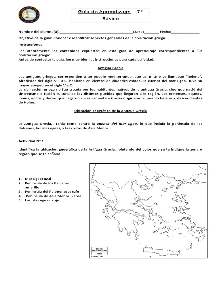 Guia de Aprendizaje Grecia | PDF | Antigua Grecia | Grecia