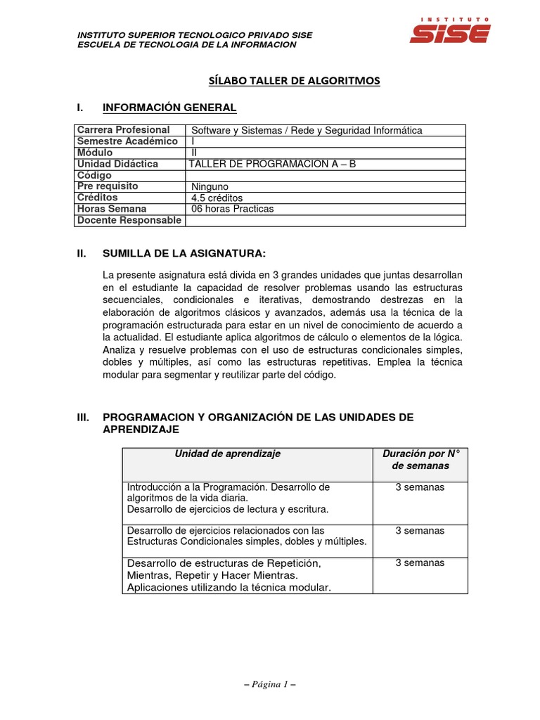 Taller de Programacion A - B | PDF | Algoritmos | Tecnologías de la ...