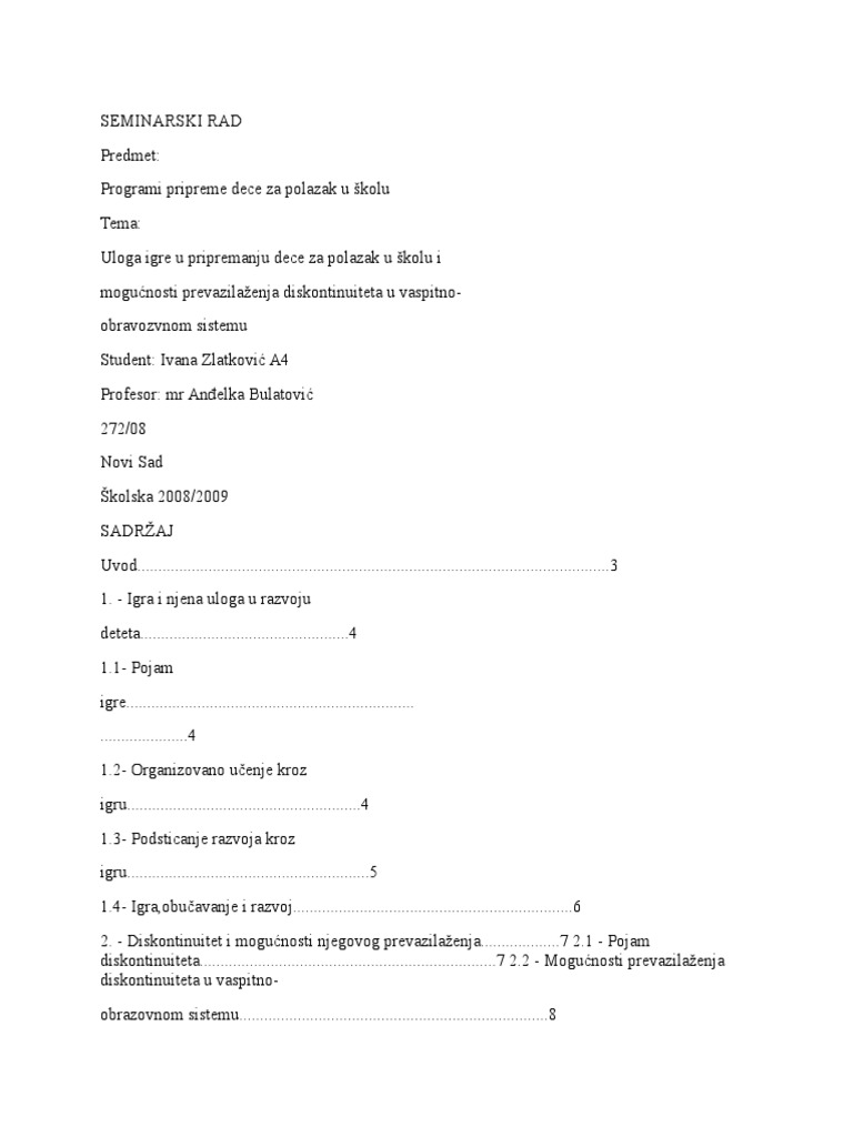 Seminarski Rad | PDF