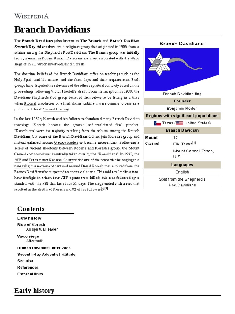 Branch Davidians | Download Free PDF | Adventism | Violence