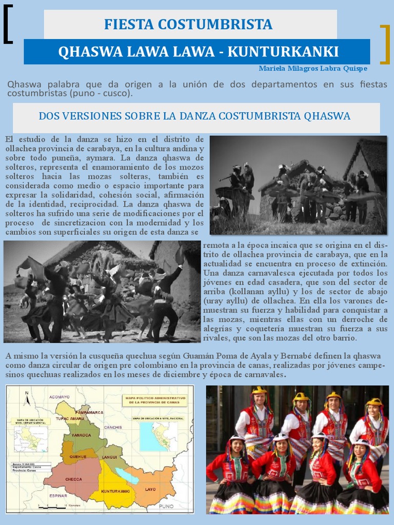 Fiesta Costumbrista Qhaswa Lawa Lawa | PDF | Carnaval