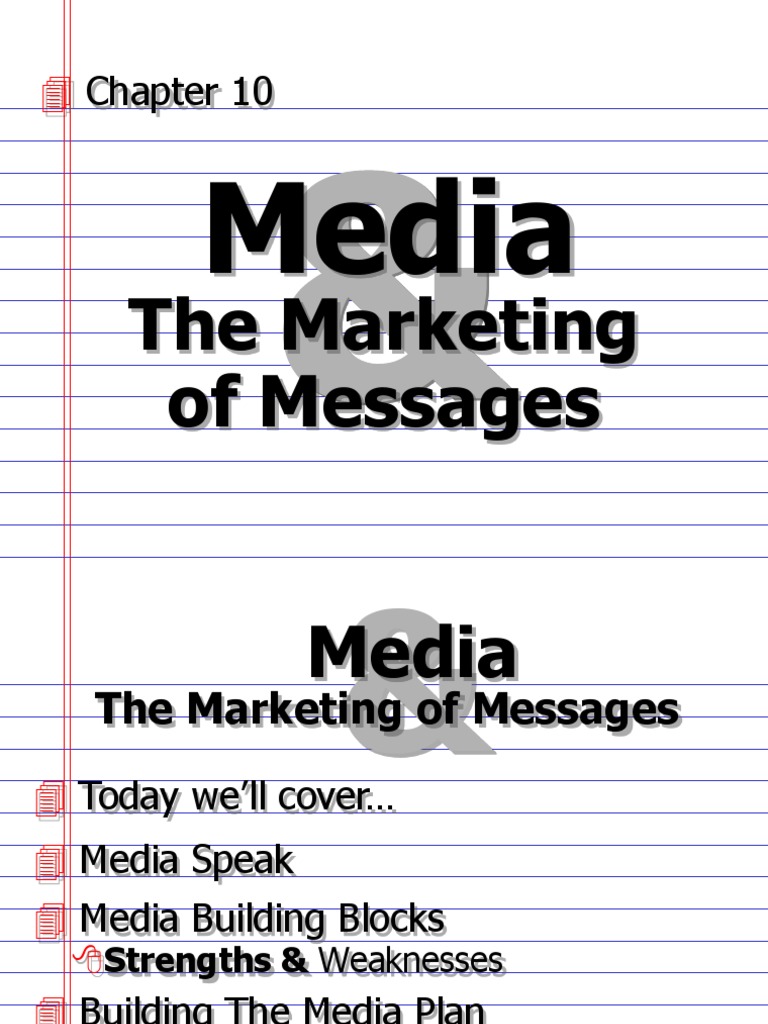 Media The Marketing of Messages | PDF | Mass Media | Advertising