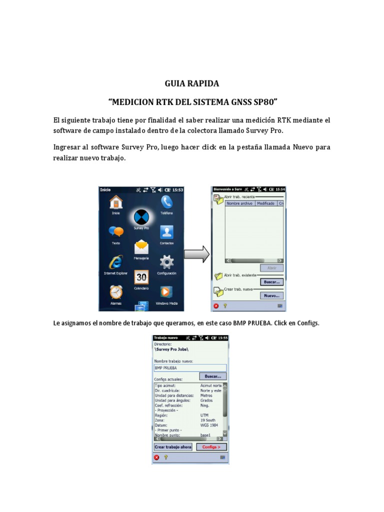 Medicion RTK SP80 | PDF | Sistema de Posicionamiento Global | Medición