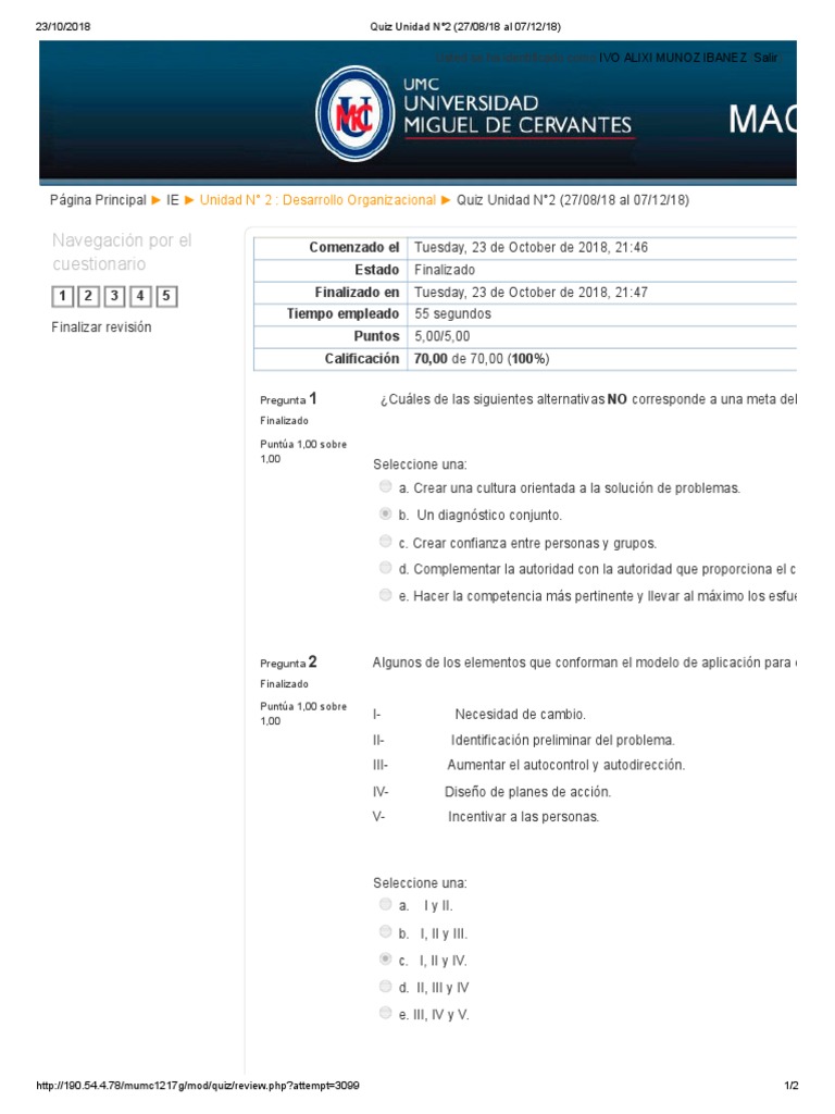IE Quiz 2 | PDF | Cognición | Sicología
