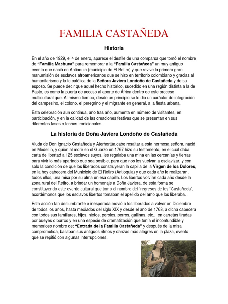 FAMILIA CASTAÑEDA.docx | PDF | Carnaval | Evento festivo (incluido el ...