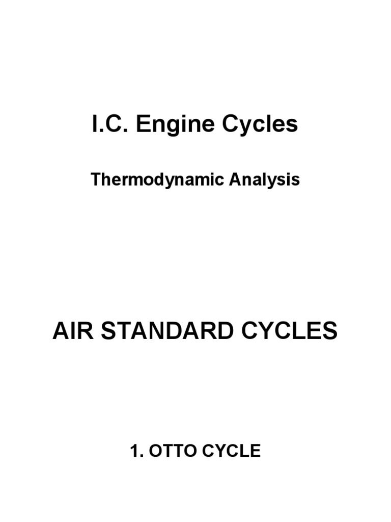 Ic Engine Cycles - 1 | PDF | Throttle | Piston