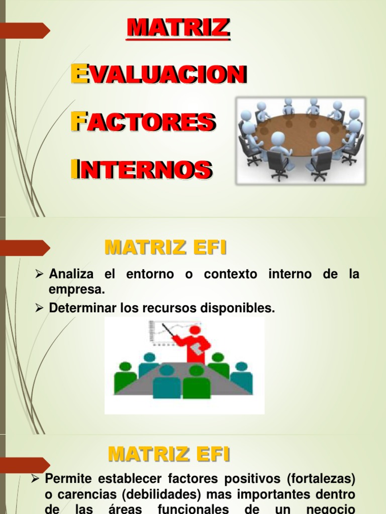 Matriz EFE, EFI