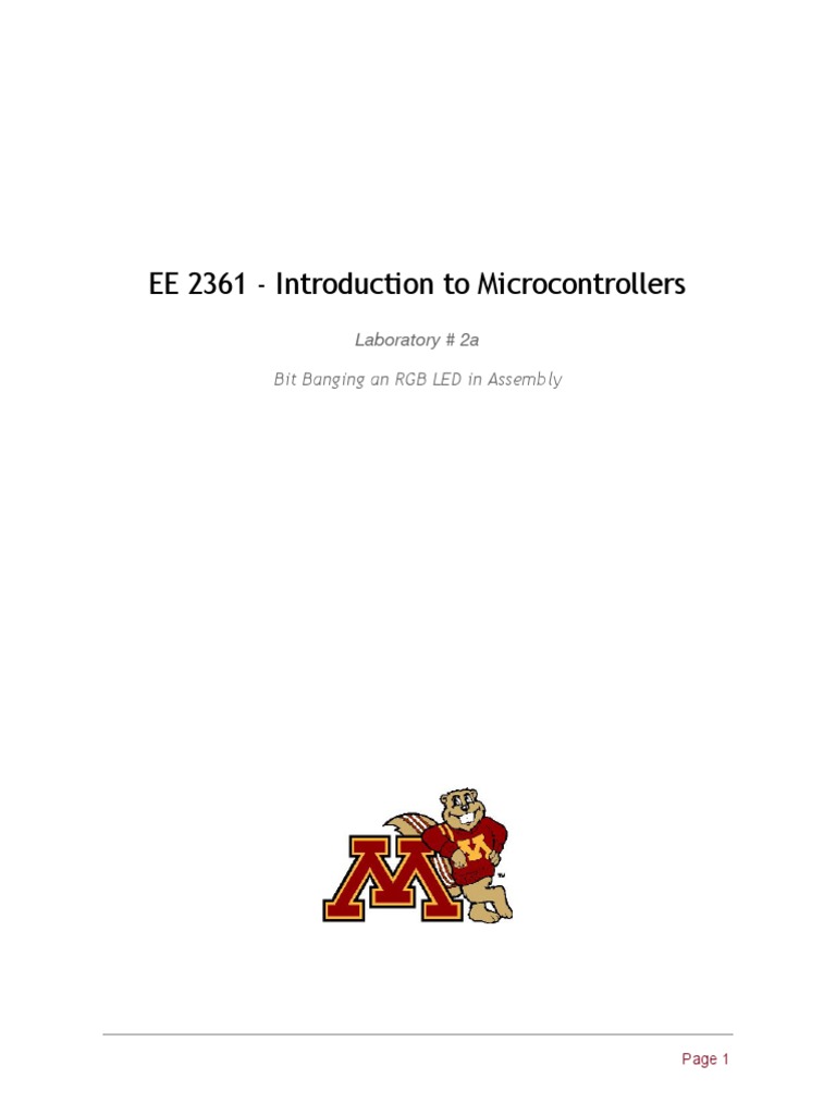 Lab2a - RGB LED PDF | PDF | Microcontroller | Subroutine