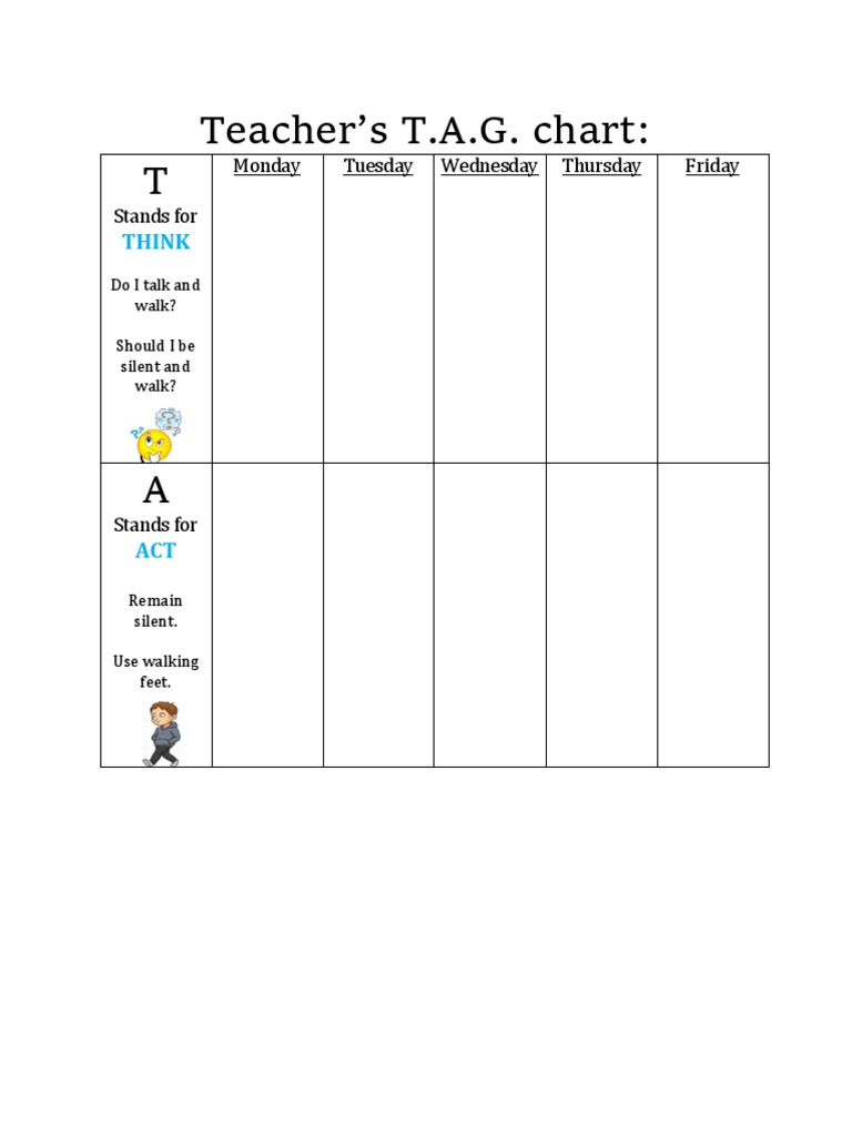 Teacher Tag Chart | PDF