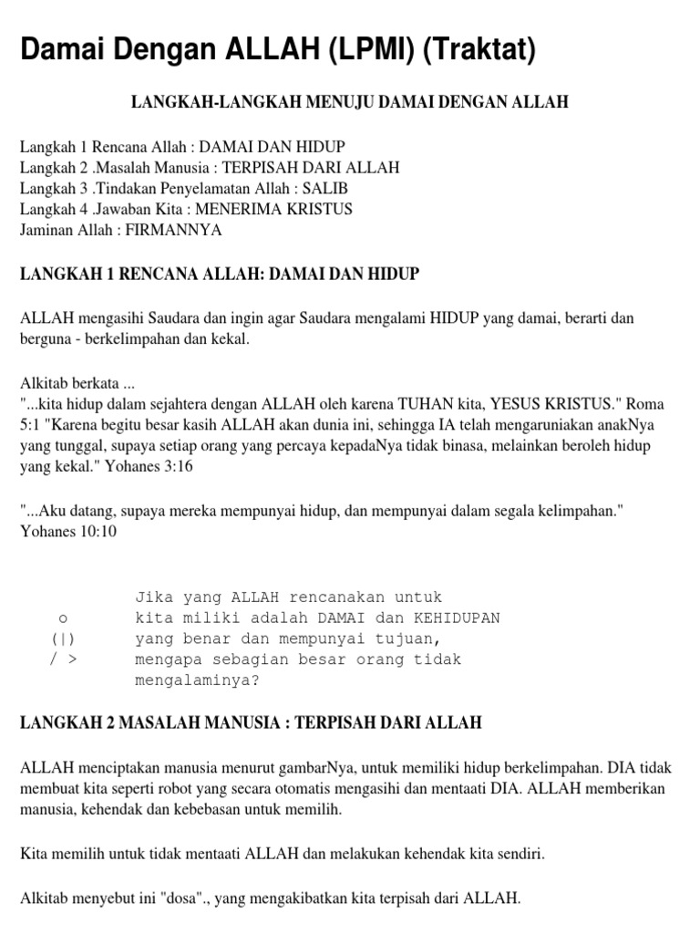 Damai Dengan Allah | PDF