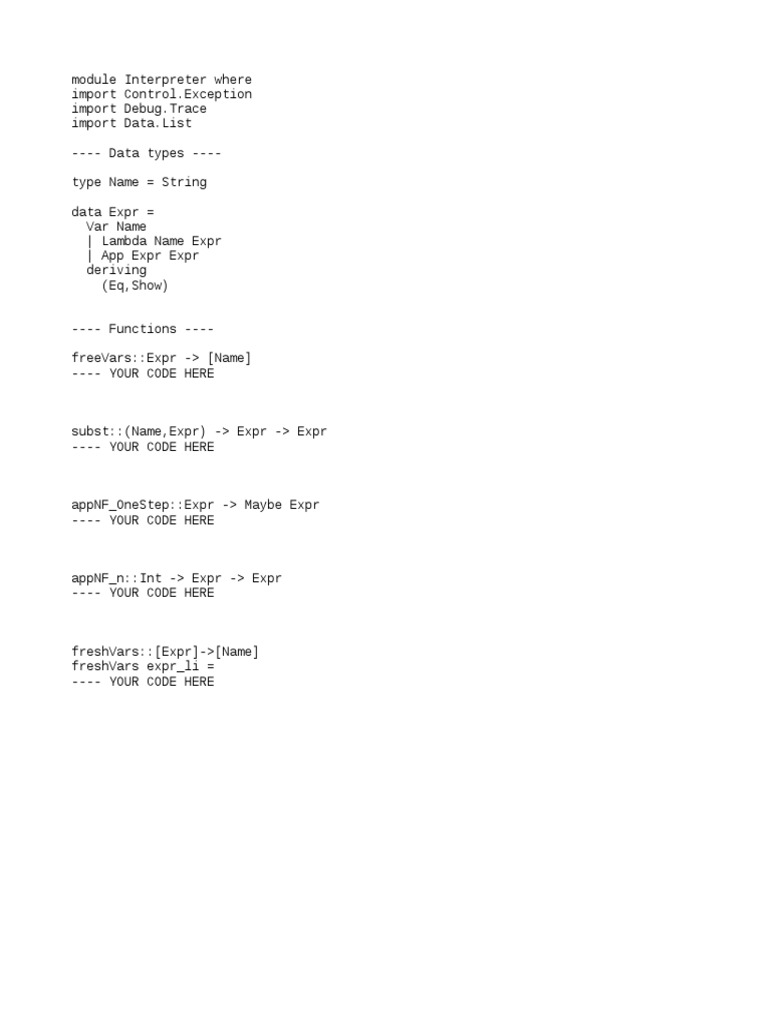 Haskell Interpreter | PDF