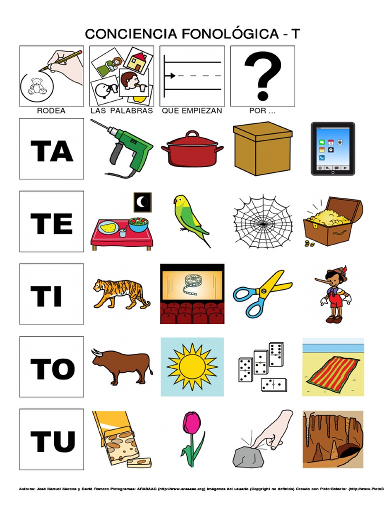18 Conciencia Fonologica TA TE TI to TU