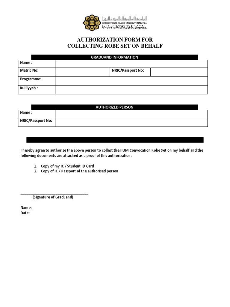 Authorization Form | PDF