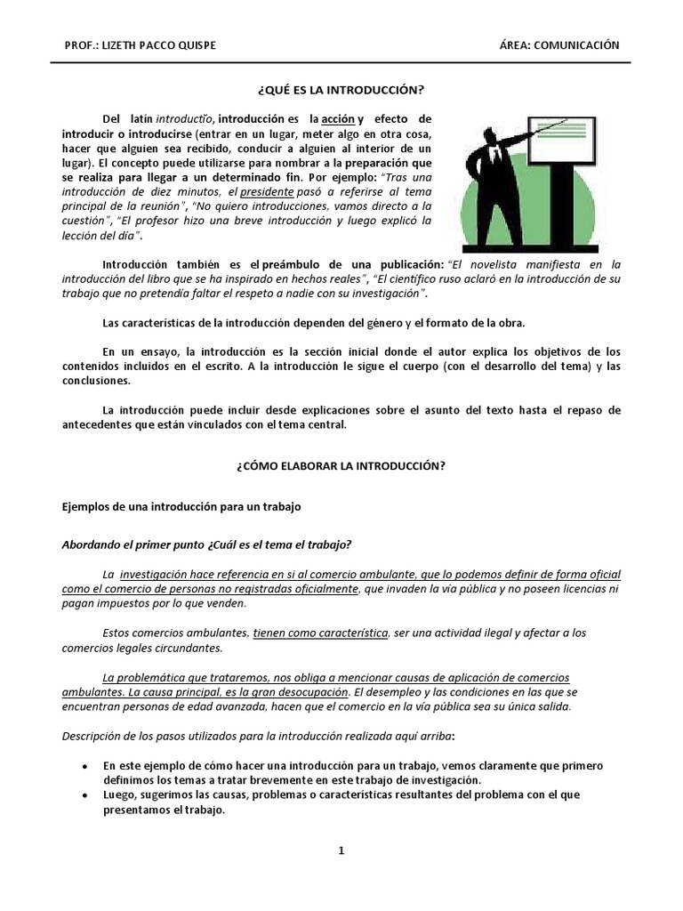 Definición y Ejemplos de Introducción | PDF | Ensayos | Realidad