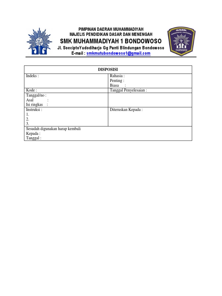 Format Disposisi | PDF