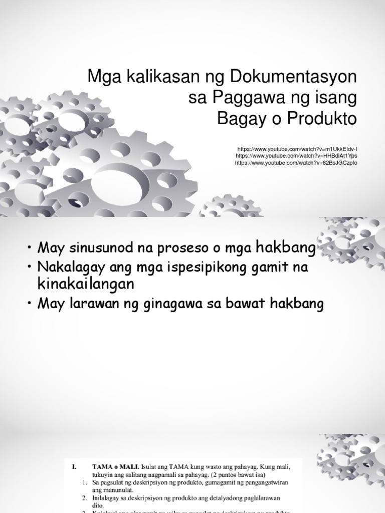 Dokumentasyon Sa Paggawa NG Produkto | PDF