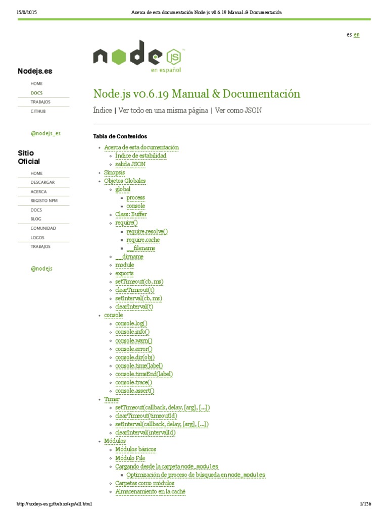 Node Js Manual Esp | PDF | Protocolo de Transferencia de Hipertexto ...