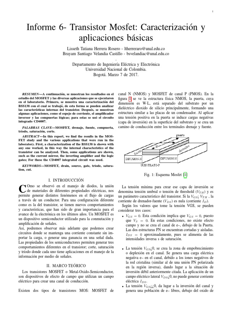 Mosfet | PDF | Mosfet | Transistor