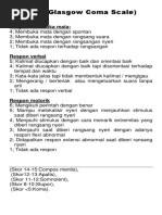 Tabel Skor Pemeriksaan GCS | PDF