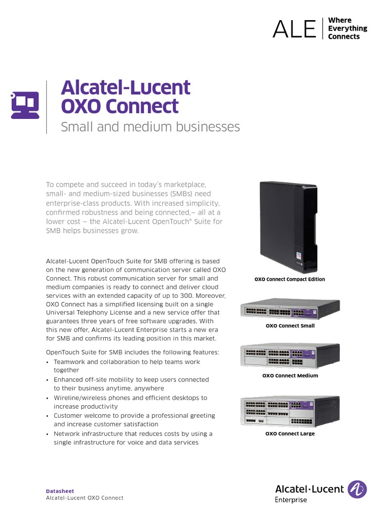 OXO Connect SMB Datasheet PDF | PDF | Session Initiation Protocol ...