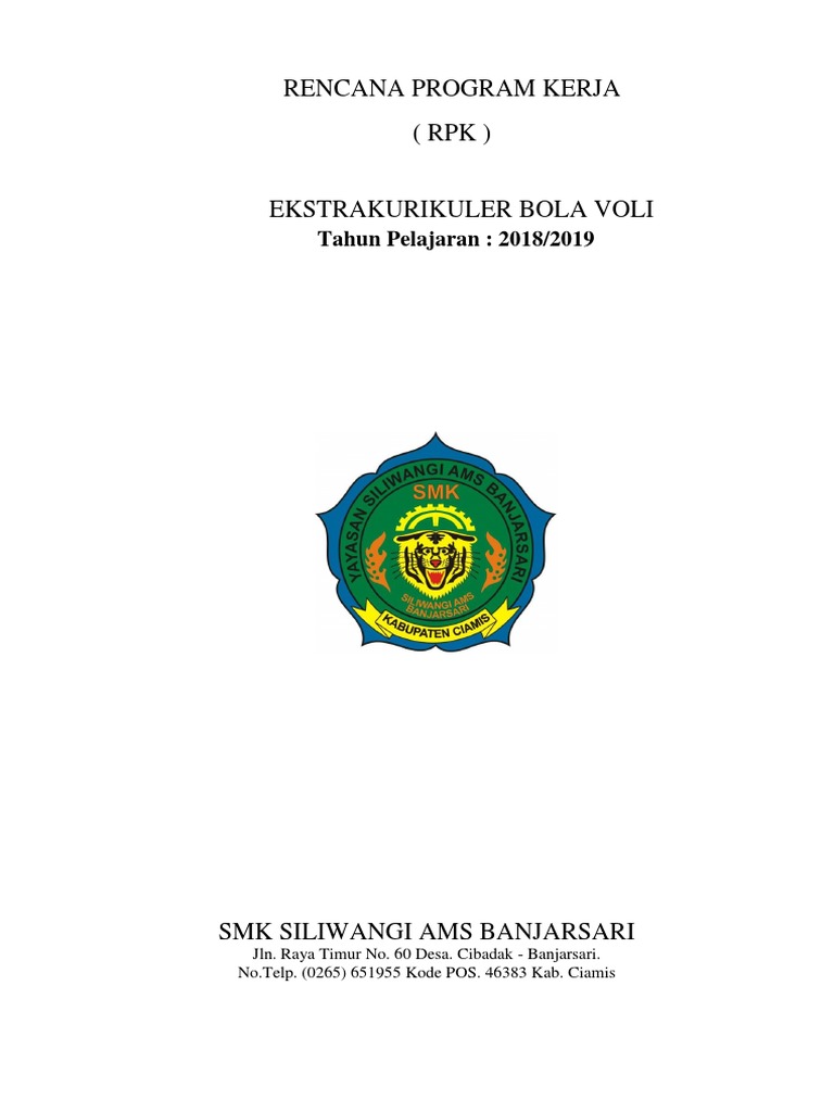 Rencana Program Kerja Ekskul | PDF