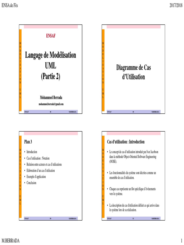 Introduction au Modèle UML et Cas d'Utilisation | PDF | Classe ...