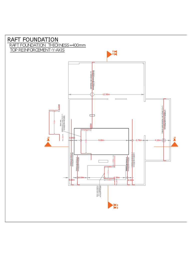 Raft Foundation: Raft Foundation Thickness 400Mm Top Reinforcement-Y ...