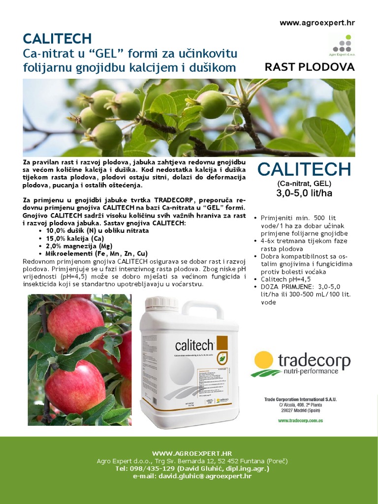 Rast I Razvoj Plodova - Calitech | PDF