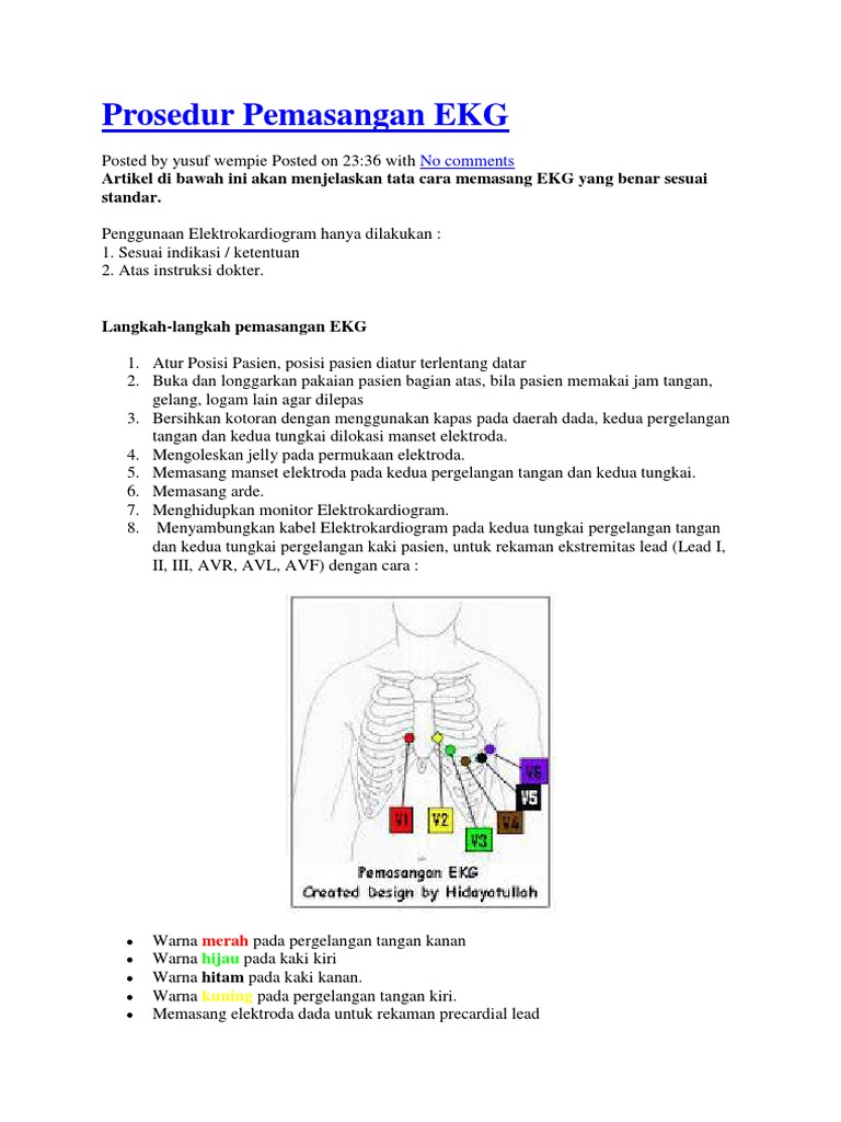 Prosedur Pemasangan EKG | PDF