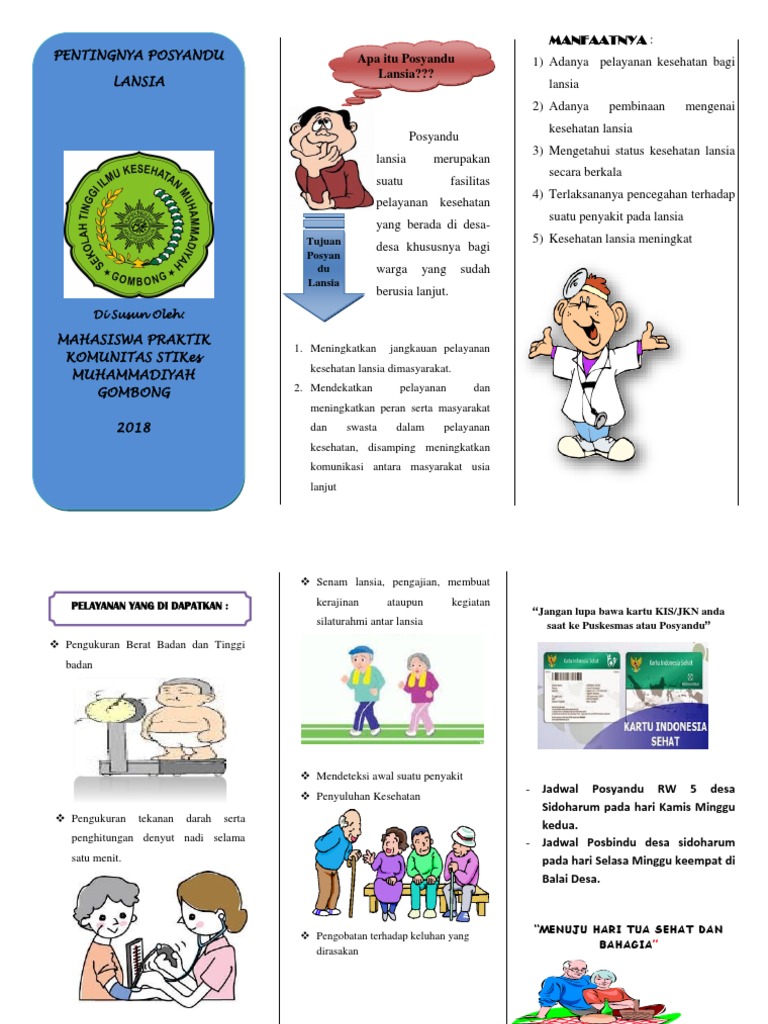 Leaflet Posyandu Lansia | PDF