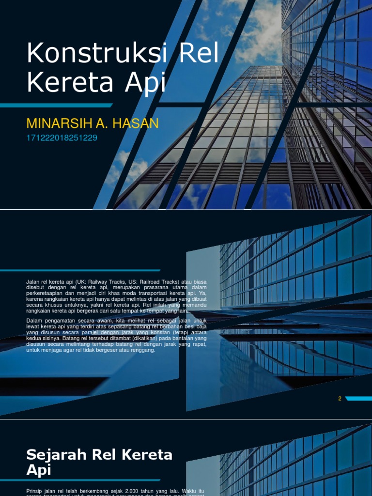 Konstruksi Rel Kereta (PRESENTASI) | PDF