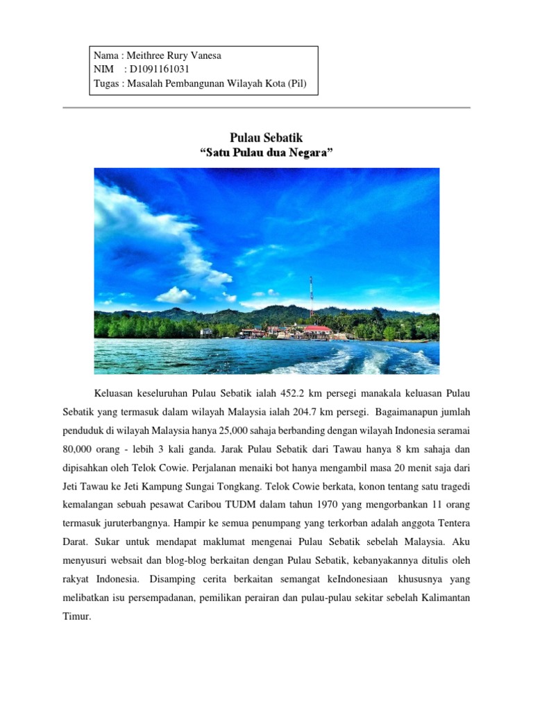 Pulau Sebatik | PDF | Ilmu Sosial