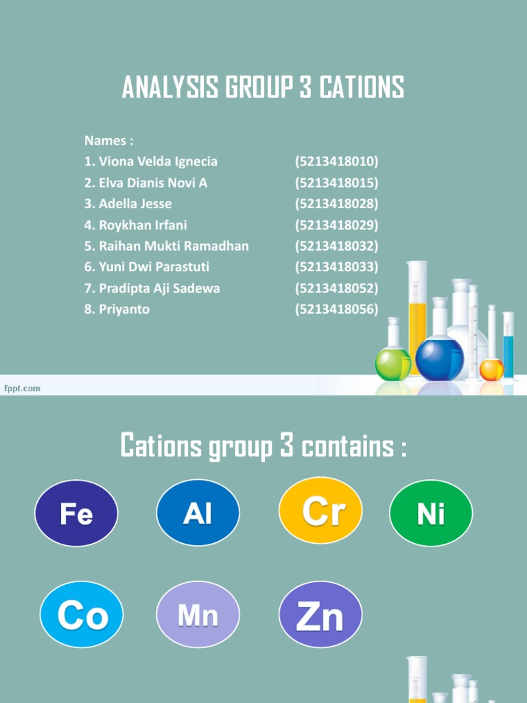 Group 3 Cation Analysis Techniques | PDF | Hydroxide | Precipitation ...