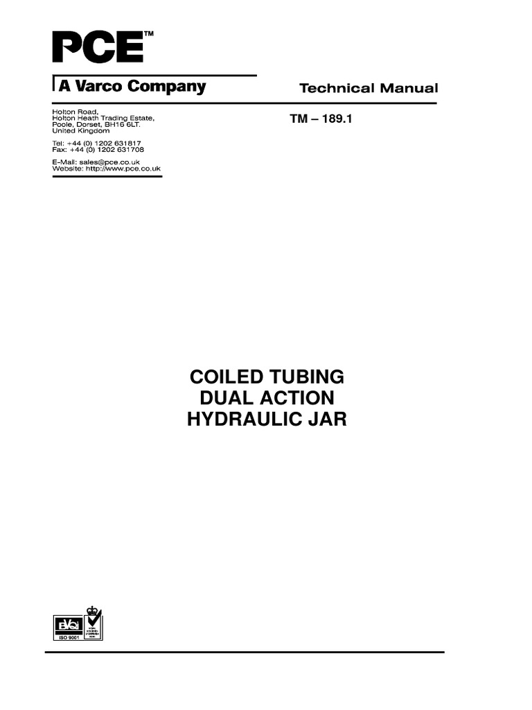 Coiled Tubing Dual Action Hydraulic Jar | PDF | Valve | Piston