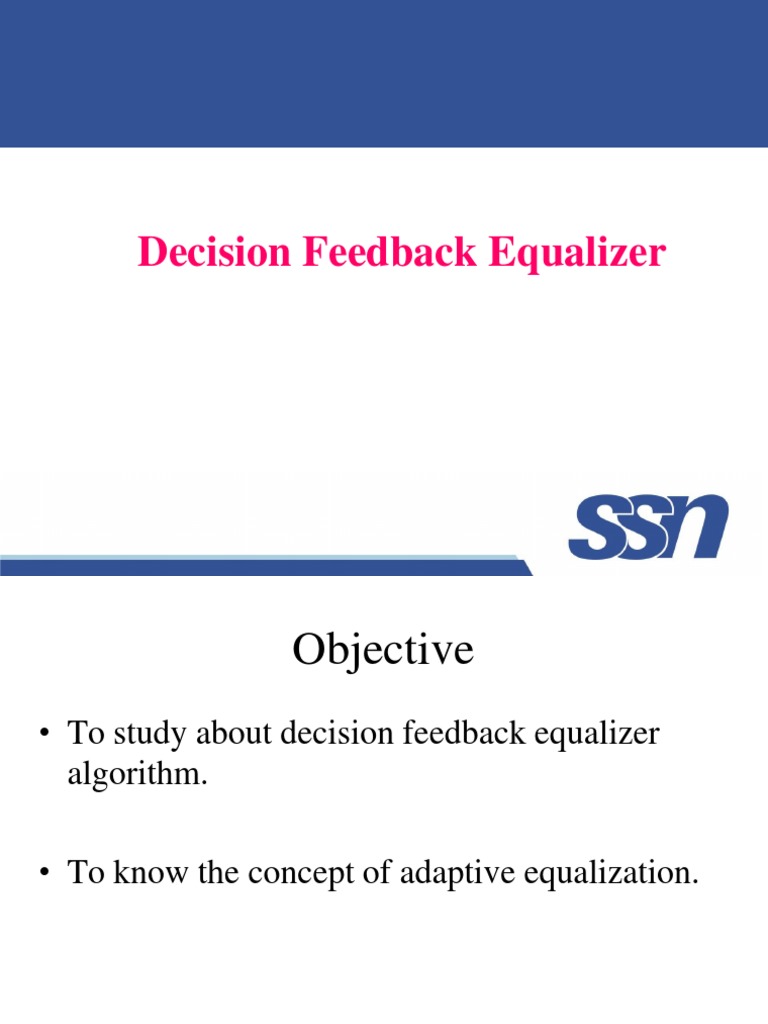 Decision Feedback Equaliser | Download Free PDF | Equalization (Audio) | Filter (Signal Processing)