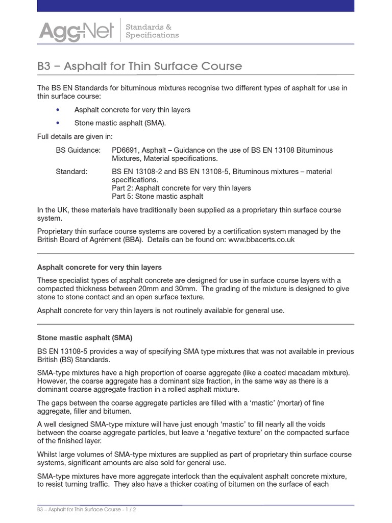 B3 - Asphalt For Thin Surface Course | PDF | Road Infrastructure ...