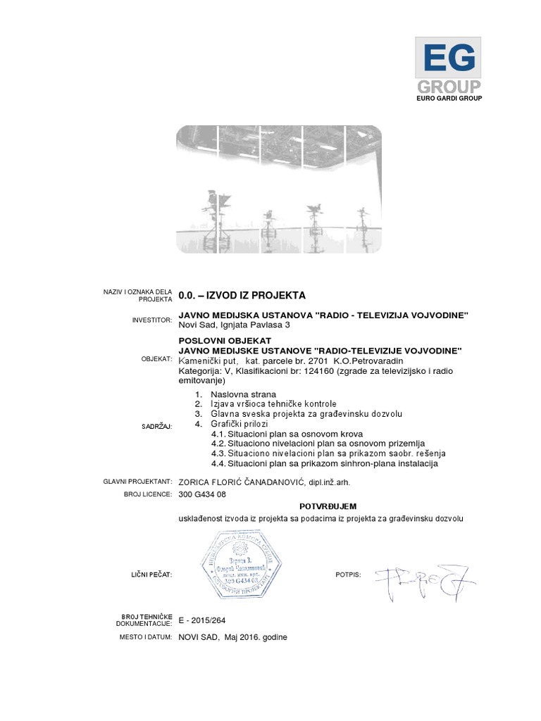 PRILOG 1. Izvod Iz Projekta Za Gradjevinsku Dozvolu | PDF