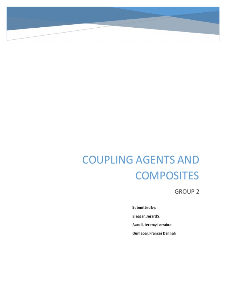 Coupling Agents in Composite Materials | PDF | Nanocomposite ...