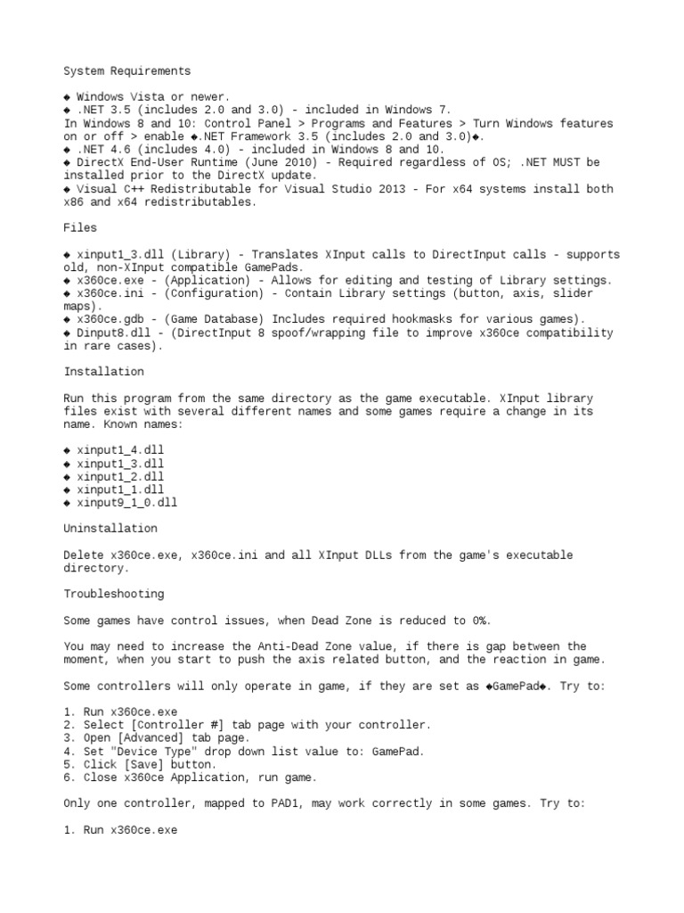 X360ce Troubleshoot | PDF | Microsoft Windows | System Software