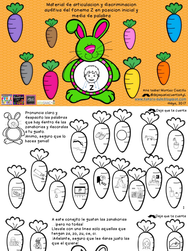 Articulacion Fonema Z Zanahorias | PDF
