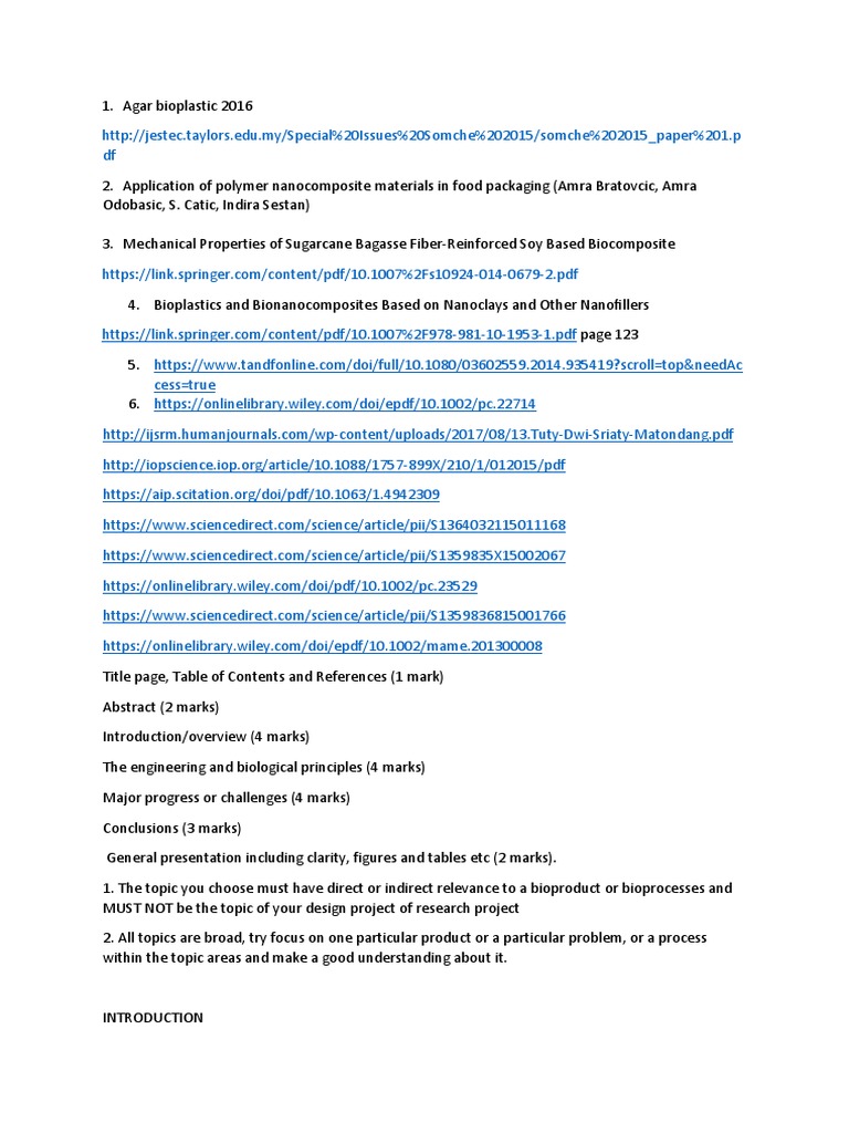 Agar Bioplastic 2016 | PDF | Nanocomposite | Composite Material