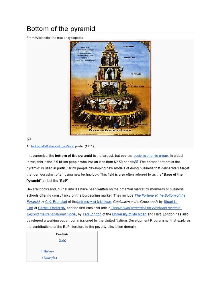 Bottom of The Pyramid | PDF | Business | Economies