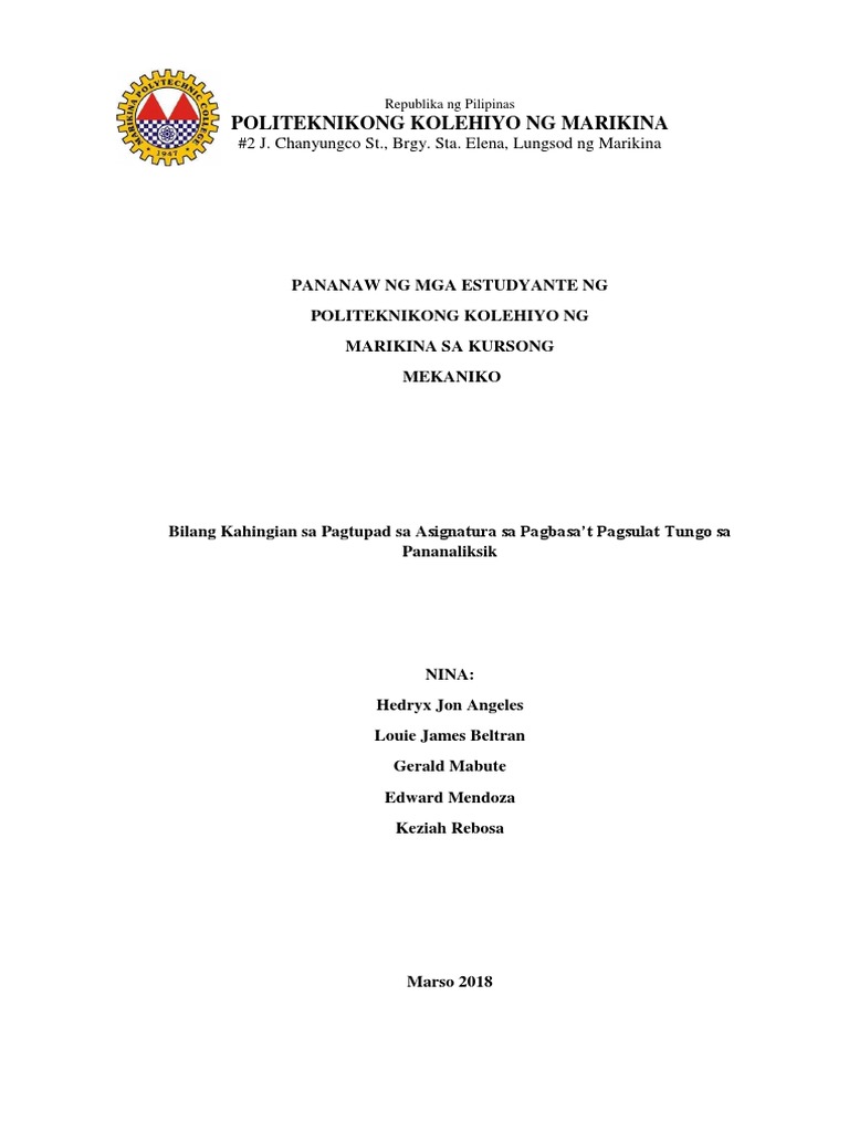 Sample Thesis For Filipino (Beltran) | PDF