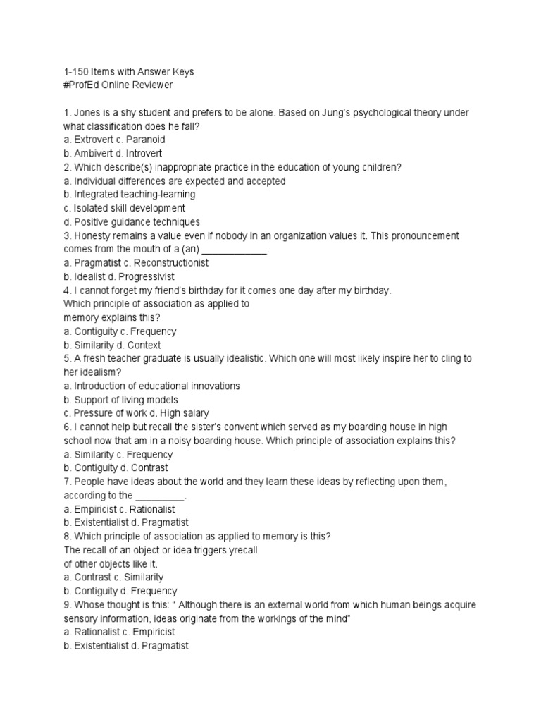 ProfEd Online Reviewer PDF | PDF | Constructivism (Philosophy Of Education) | Learning